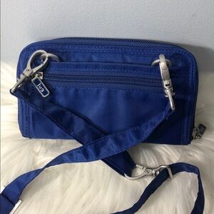 lug | Bags | Lug Royal Blue Nylon Rfid Crossbody Wallet Nwot | Poshmark